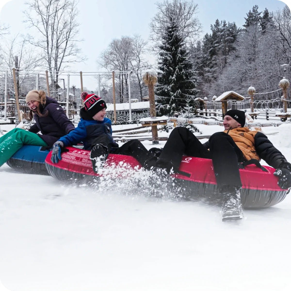 QPAU Inflatable Snow Tubes & Sleds for pool winterizer Winter Outdoor Toys