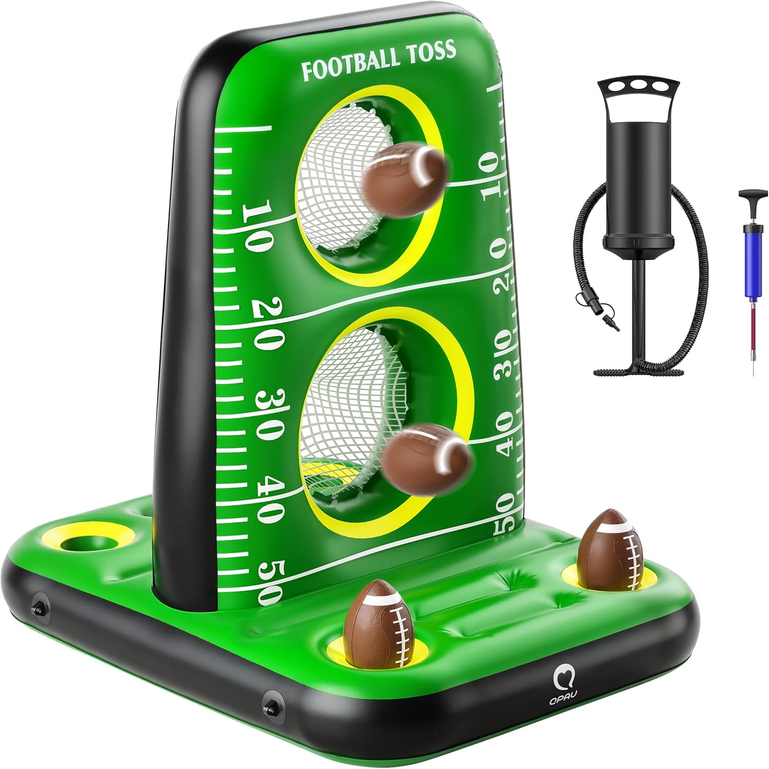 Inflatable Football Toss Game for Pool - QPAU