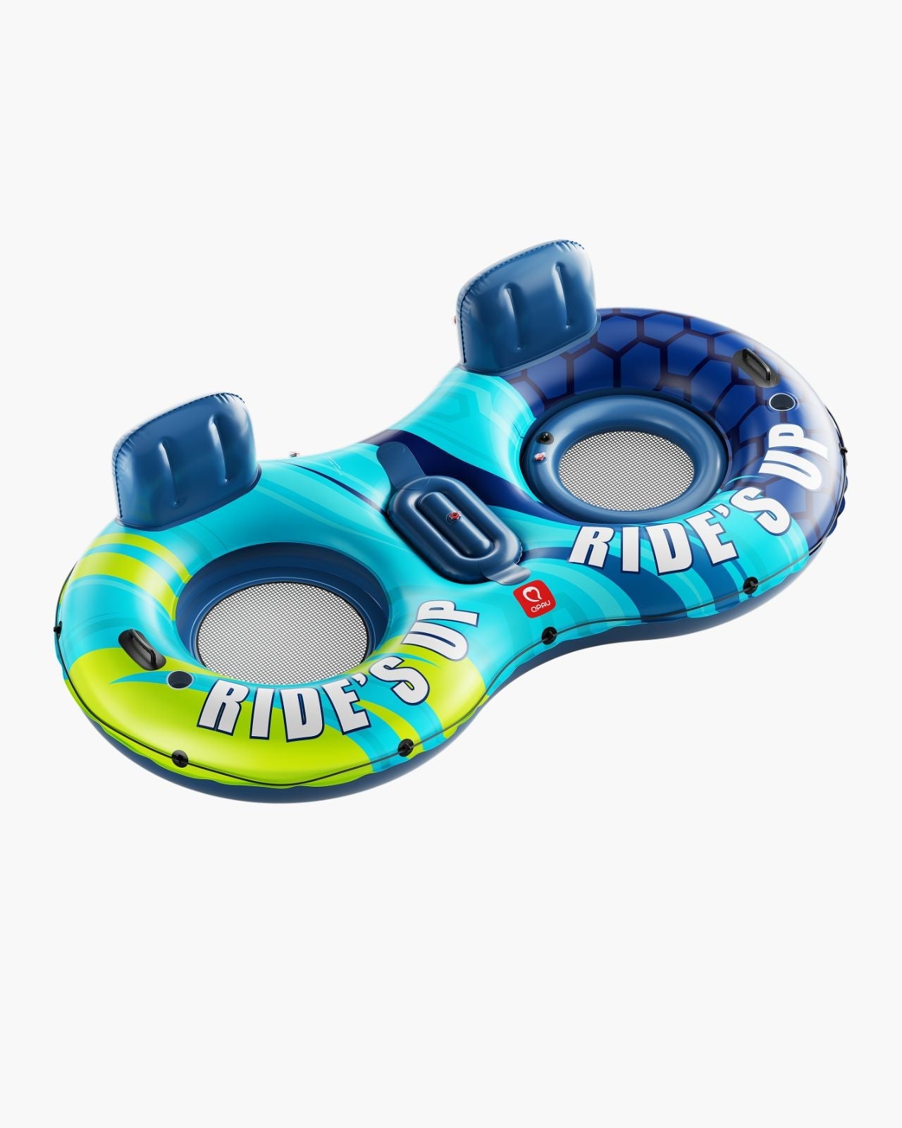 Inflatable Double River Tube with Cooler & Cup Holders